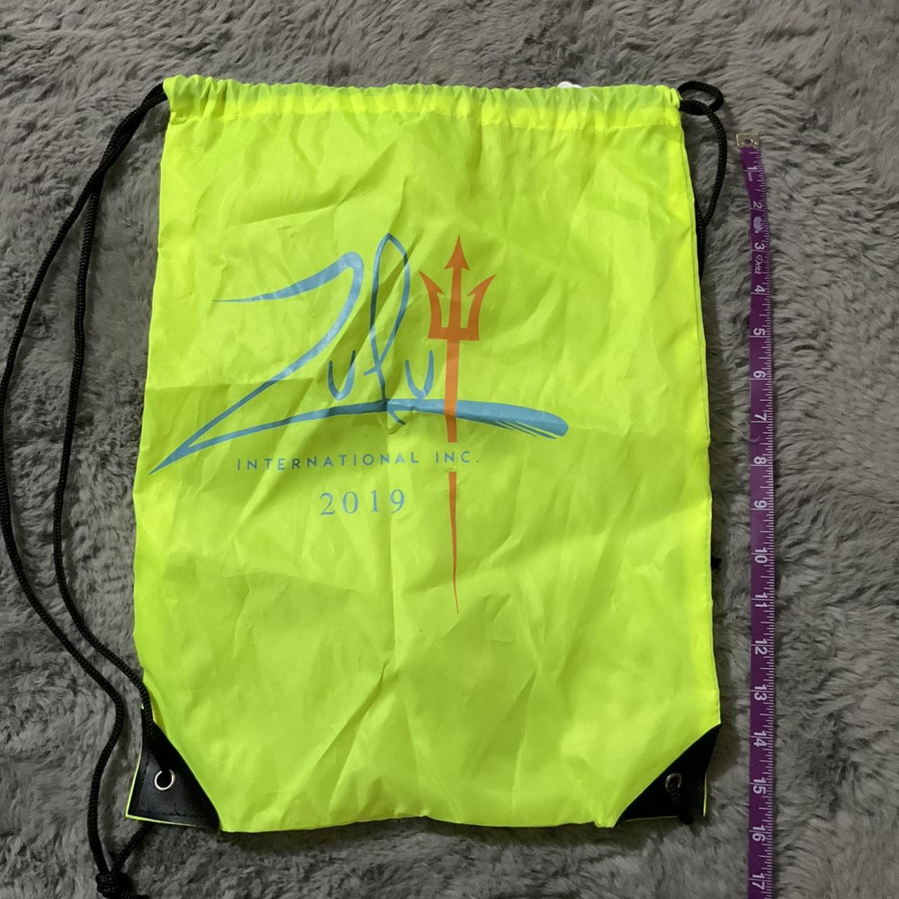 Neon green drawstring bag - Depop