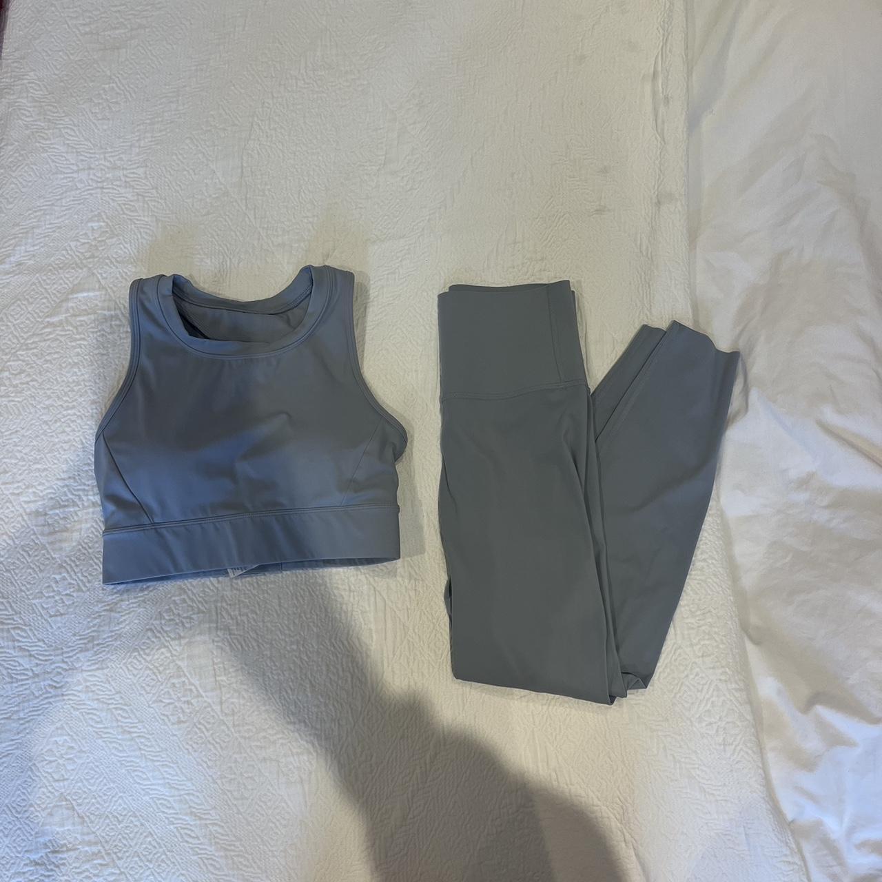Belize baby blue workout set Pilates gym set /... - Depop