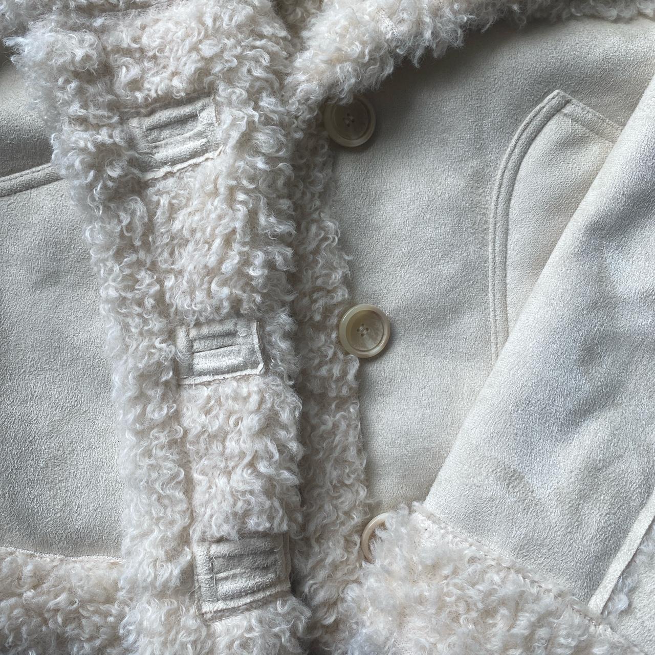 urban outfitters faux shearling/suede jacket,... - Depop