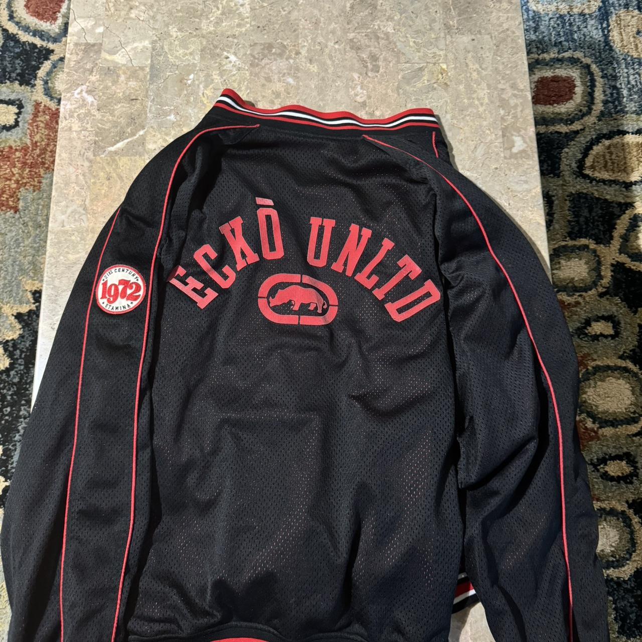 Ecko Unltd. black and red bomber jacket great... - Depop