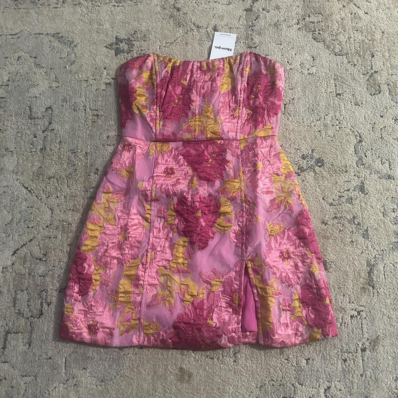 Showpo. Pink and Gold tube homecoming/special... - Depop