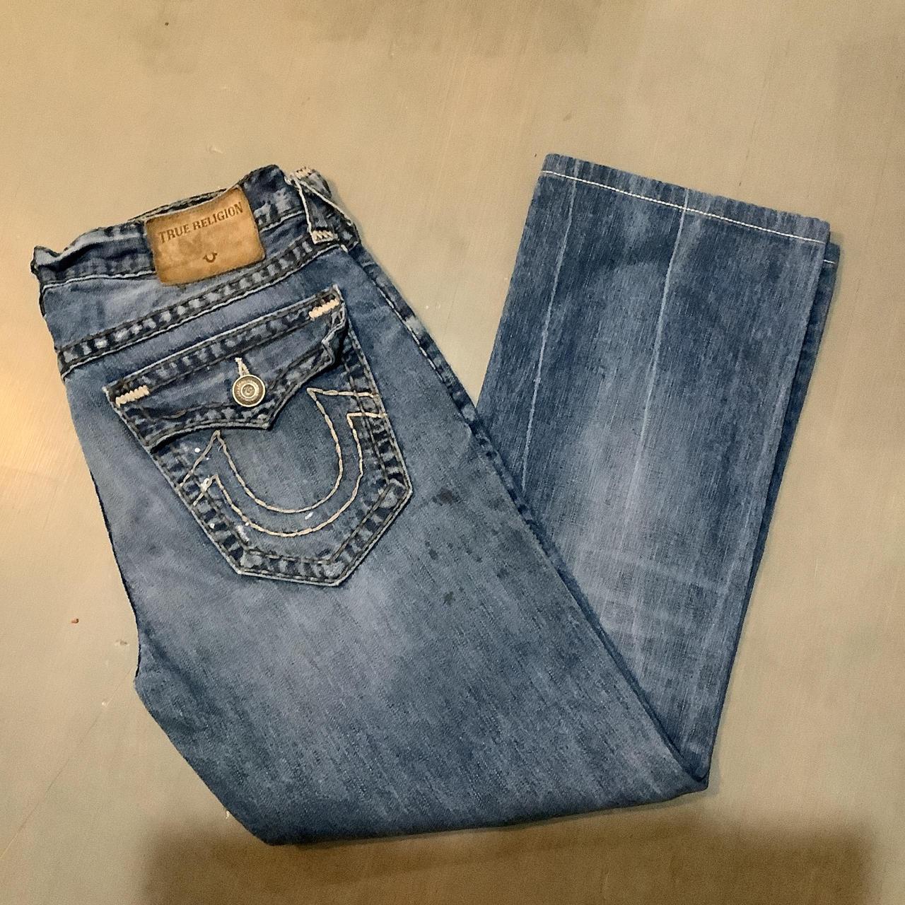 2000s thick stitched trueys baggy skater emo... - Depop