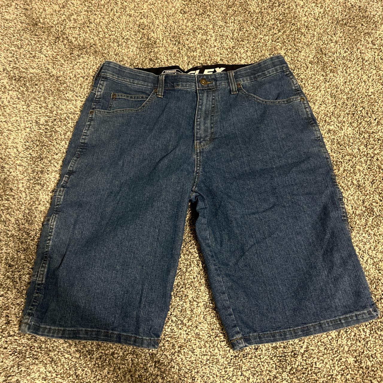denim jorts 34 inch - Depop