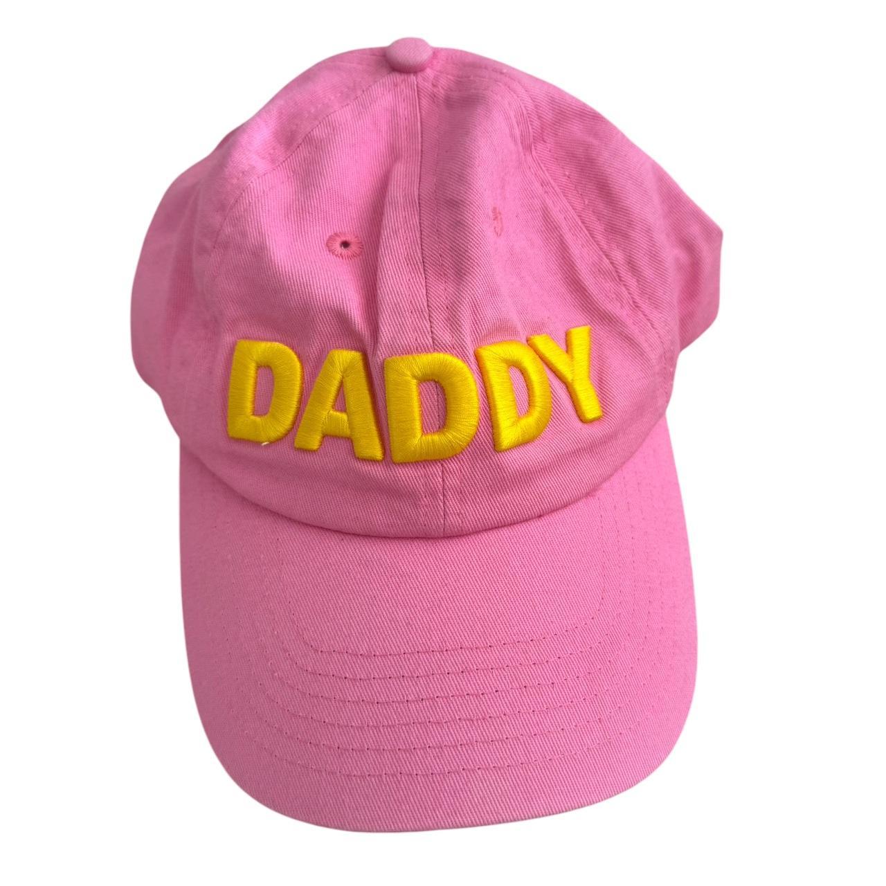 Pink and yellow “daddy” baseball cap #pink #neon #daddy | Depop
