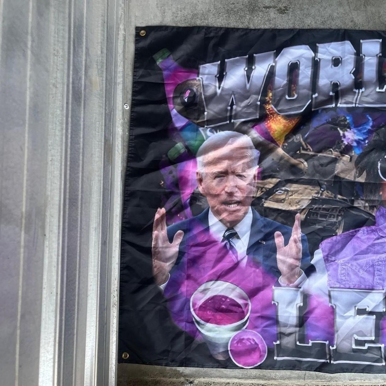Chief Keef x Joe Biden World War lean flag/ Banner... - Depop