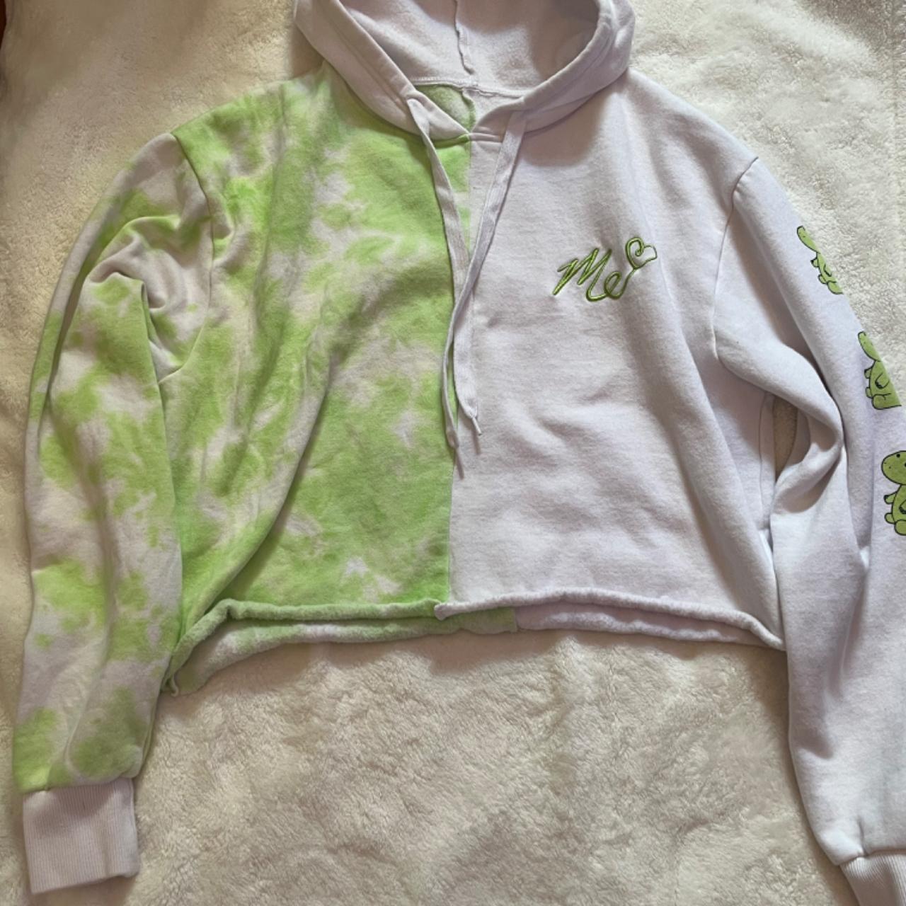 Moriah Elizabeth Merch White & Green Tie Dye Pickle... | Depop