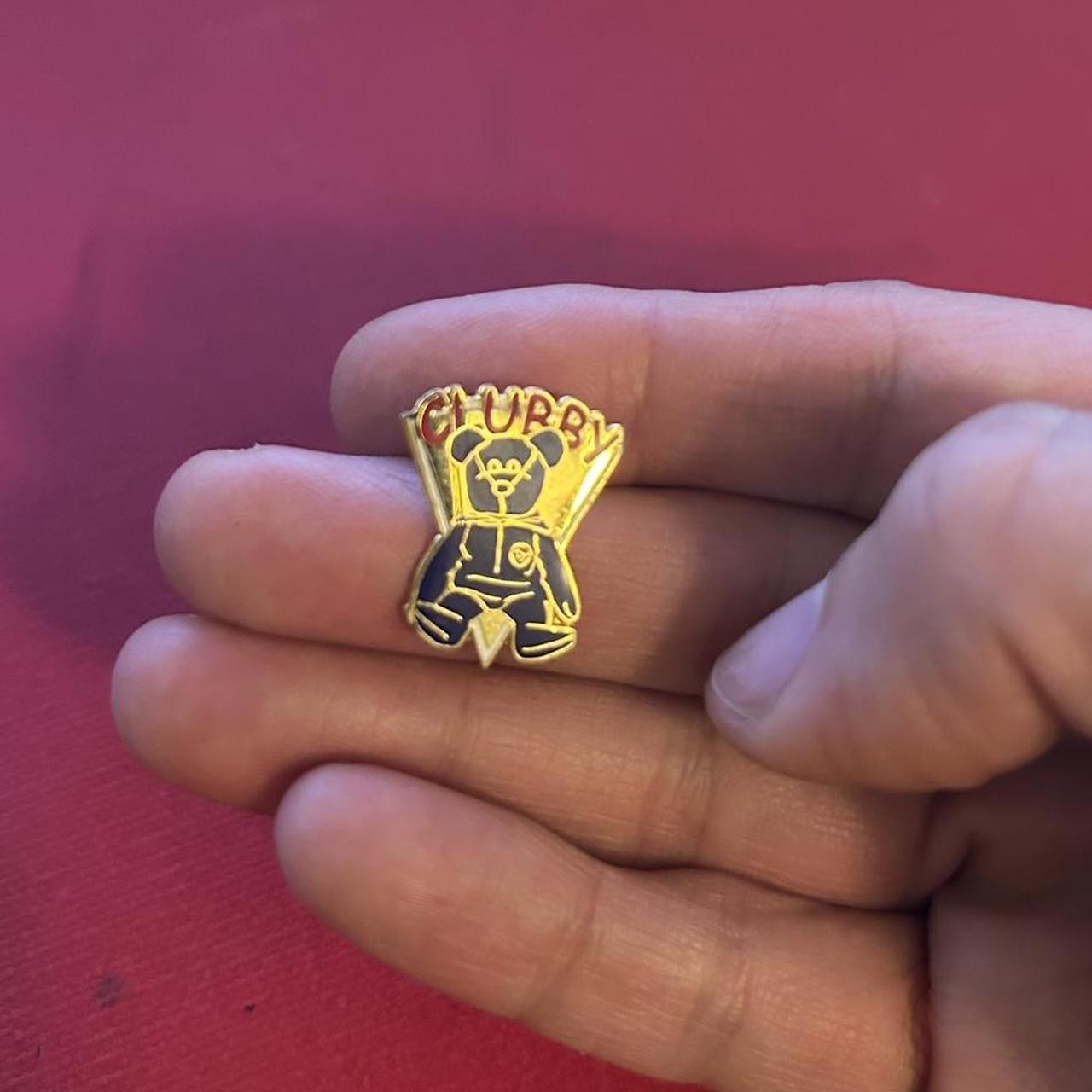1980s Chubby Bear pin badge jewellery | Depop