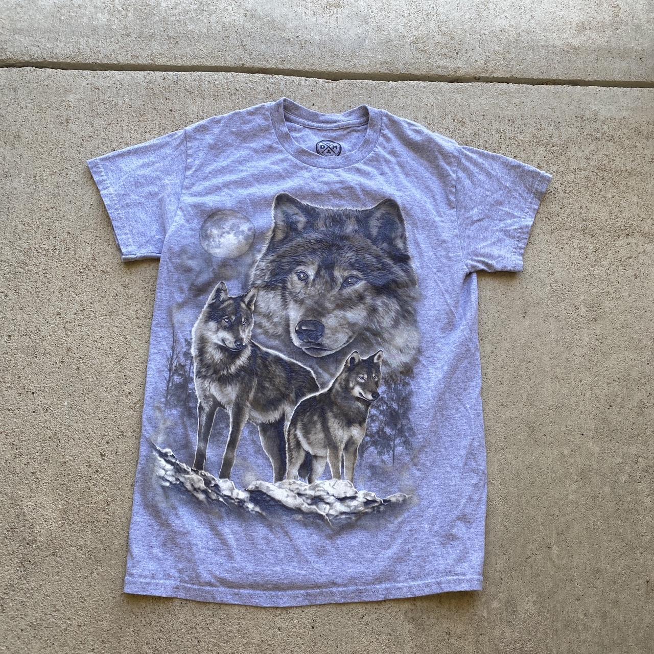 Grey Wolf Graphic Tee #Menswear - Depop