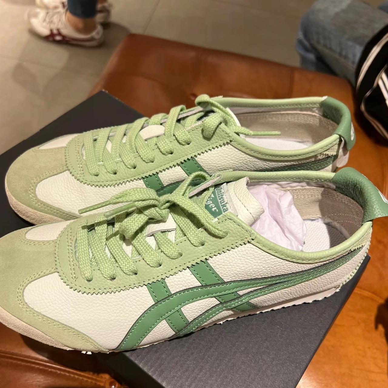 Onitsuka Tiger green sneakers - Depop