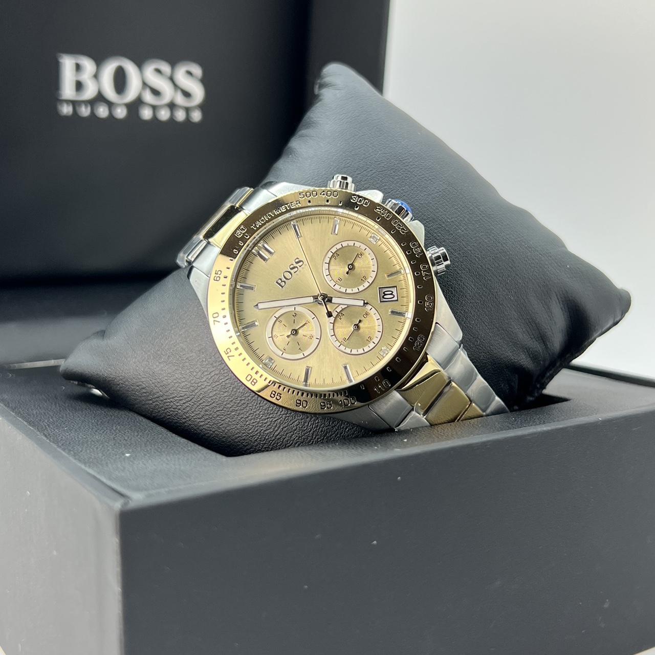 Men’s Hugo Boss watch Gold and Silver Model -... - Depop