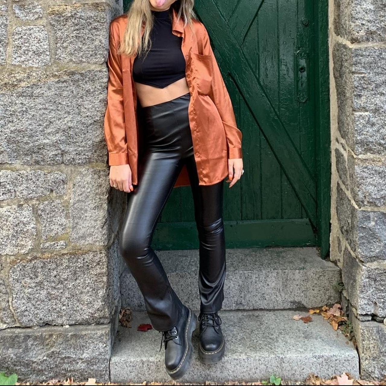 boohoo open back mock neck long sleeve 🖤 a bit see... - Depop