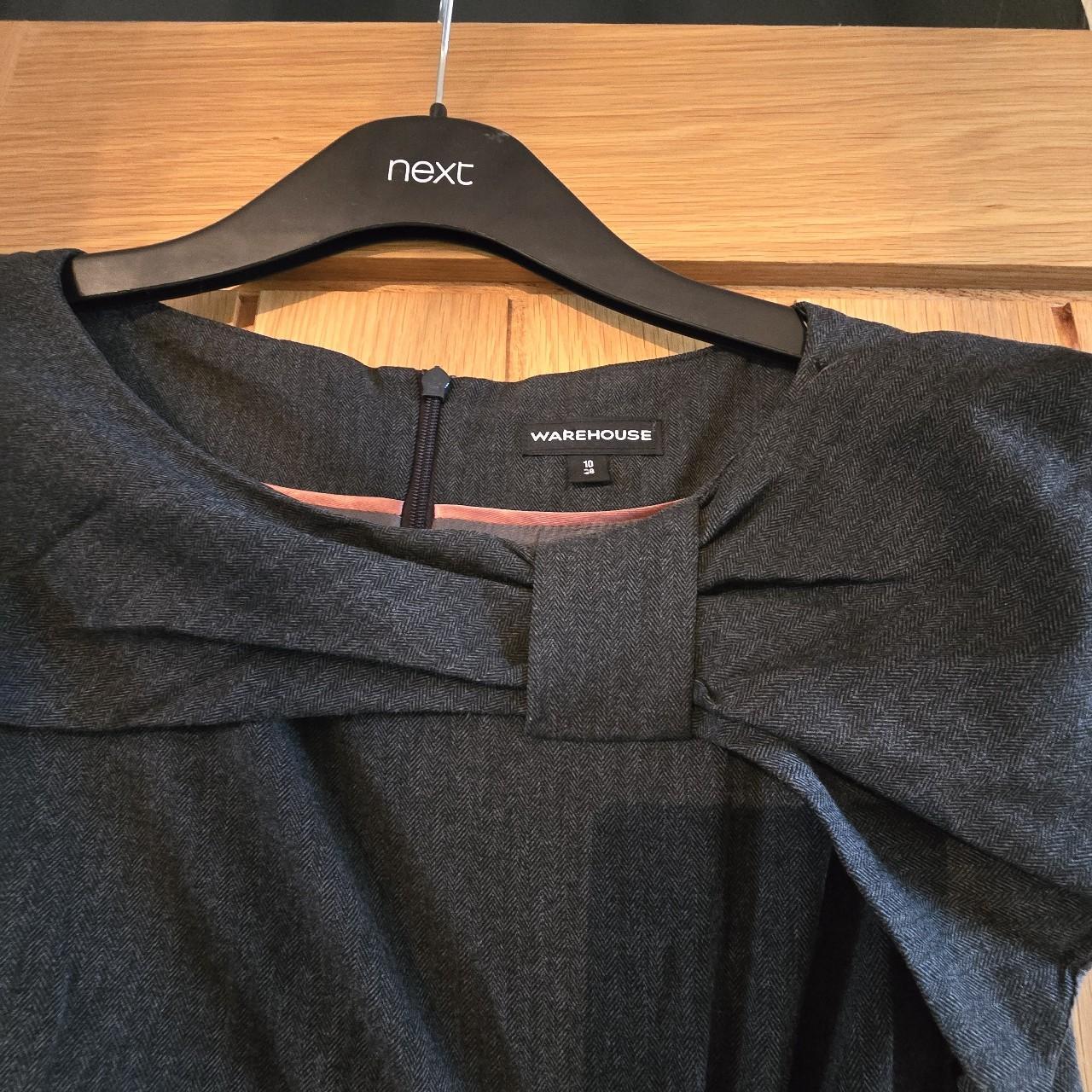 Warehouse shirt dress with now, dark grey colour,... | Depop