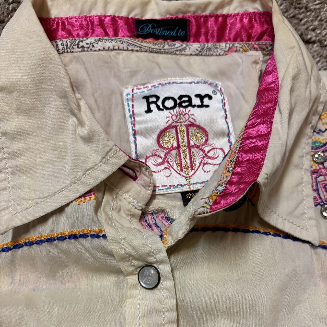 Roar brand western top with embroidery and... - Depop