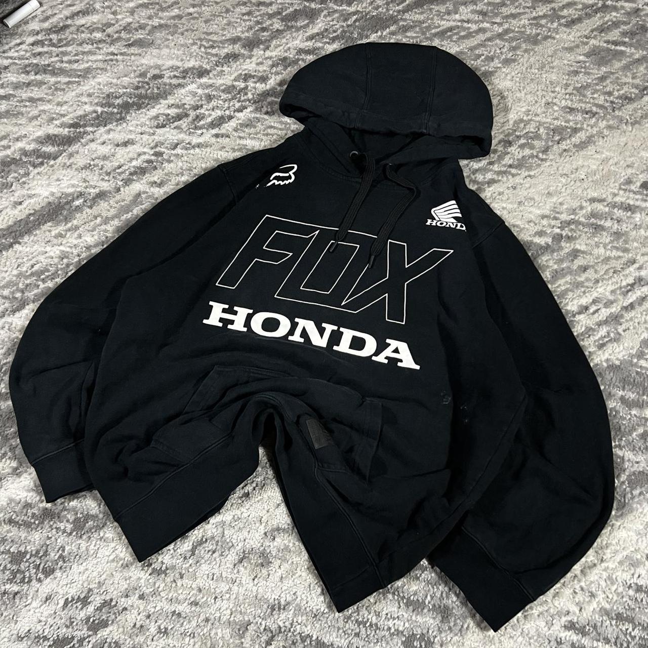 Y2k Fox Racing x Honda Racing Black Motocross Skater... | Depop