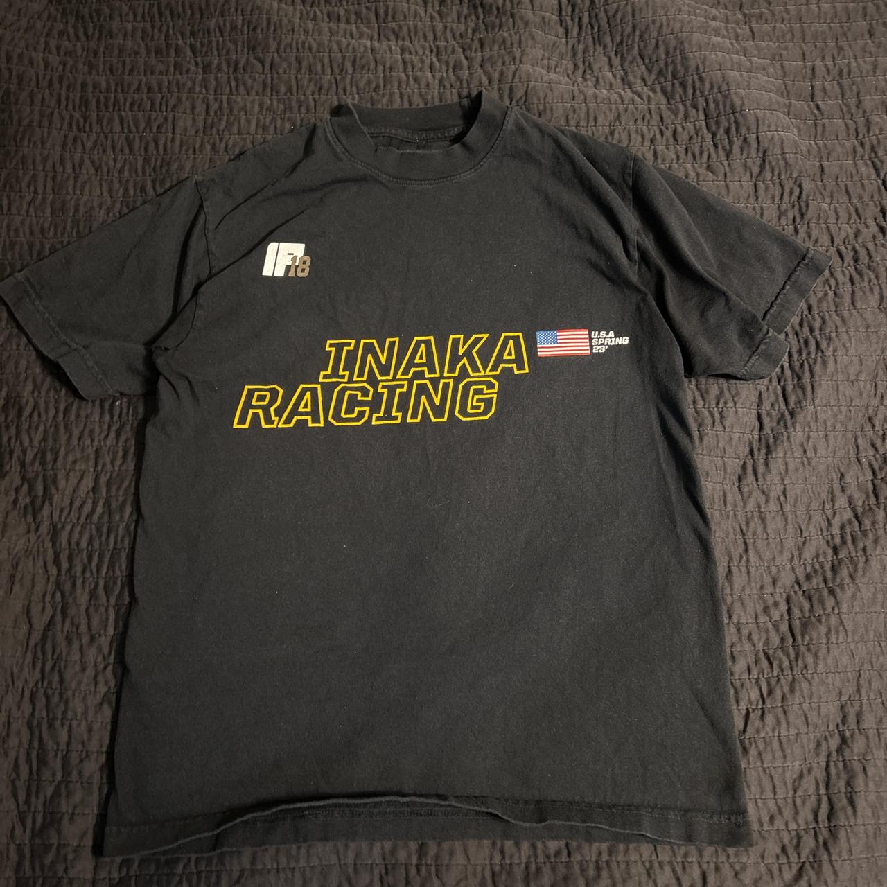2023 Black and yellow Inaka Racing tee oversized... | Depop