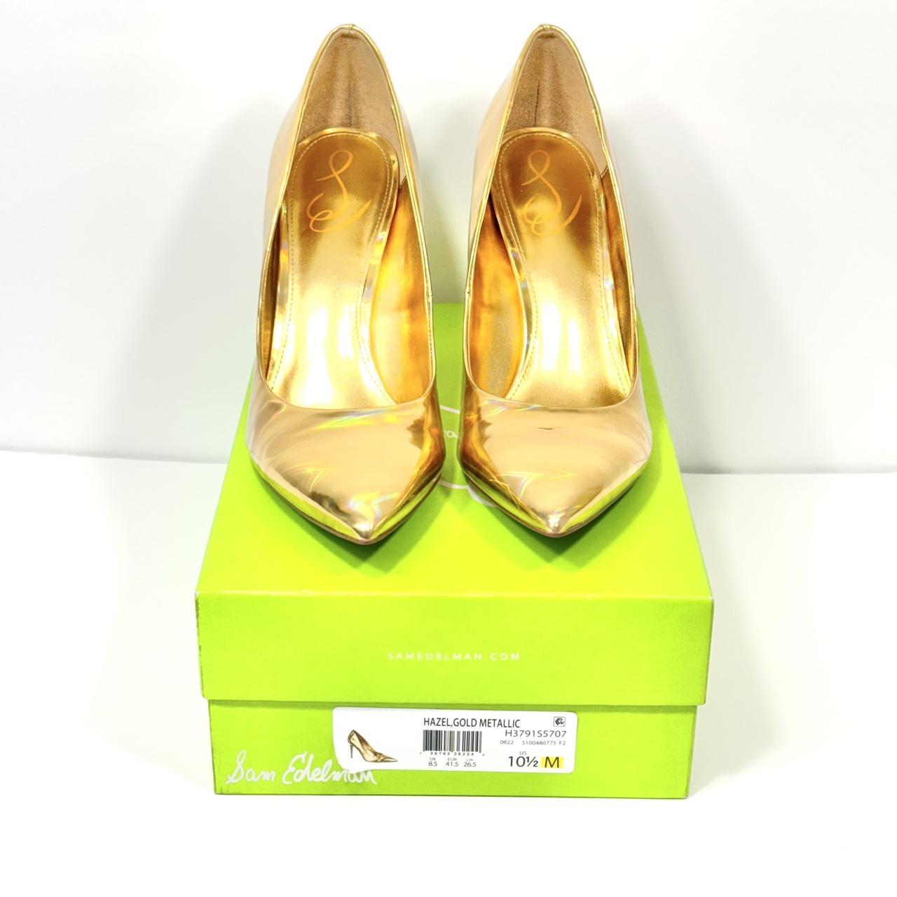 Sam Edelman Metallic Gold Stiletto Heels These... - Depop