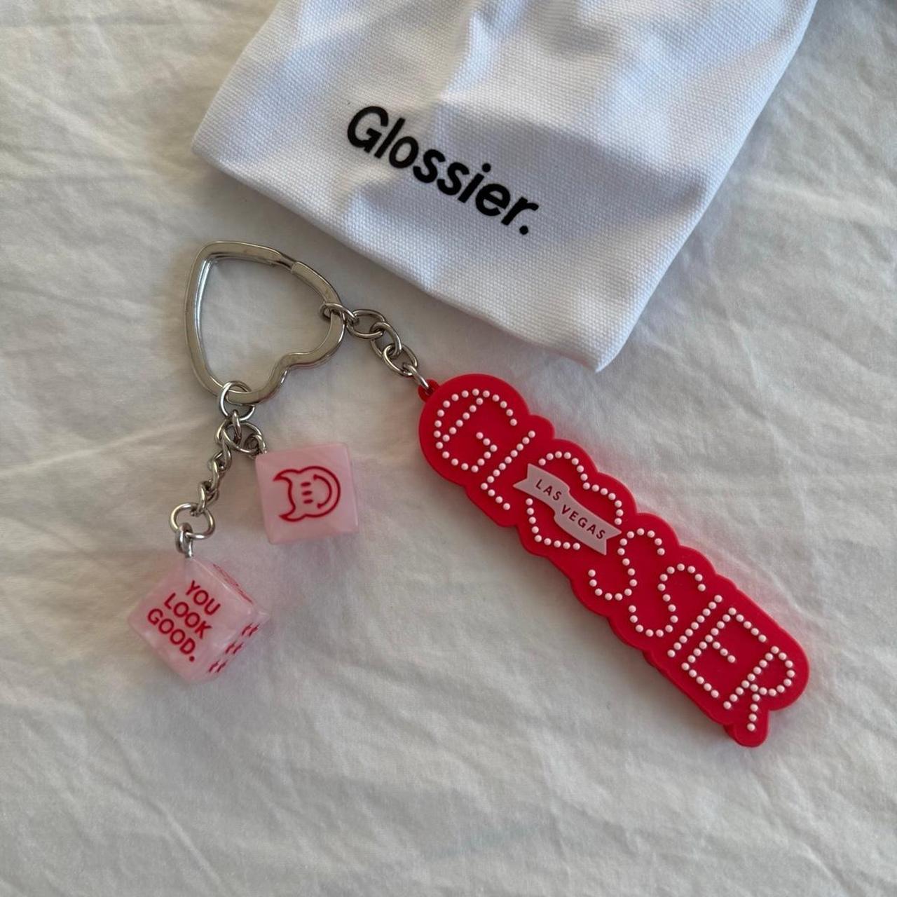 Glossier Las Vegas limited edition dice keychain New... | Depop