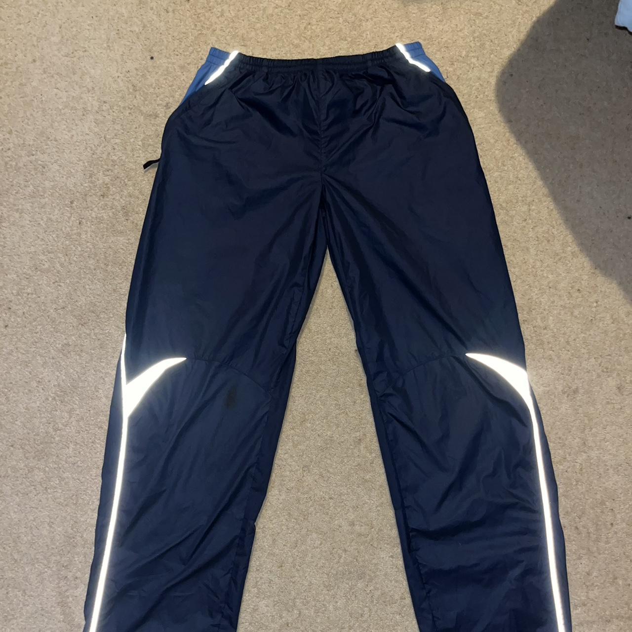 Medium nike trackies - dark blue with light blue... - Depop
