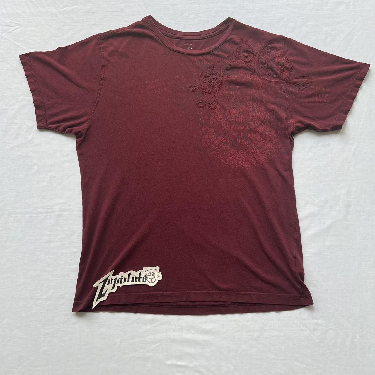 Vintage red JF J. Ferrar Y2K affliction styled... - Depop