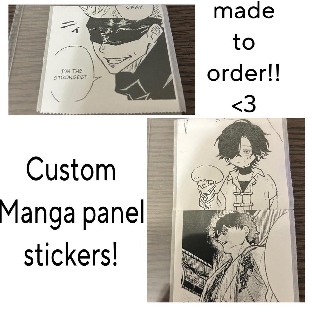 Custom manga panel stickers made by me!