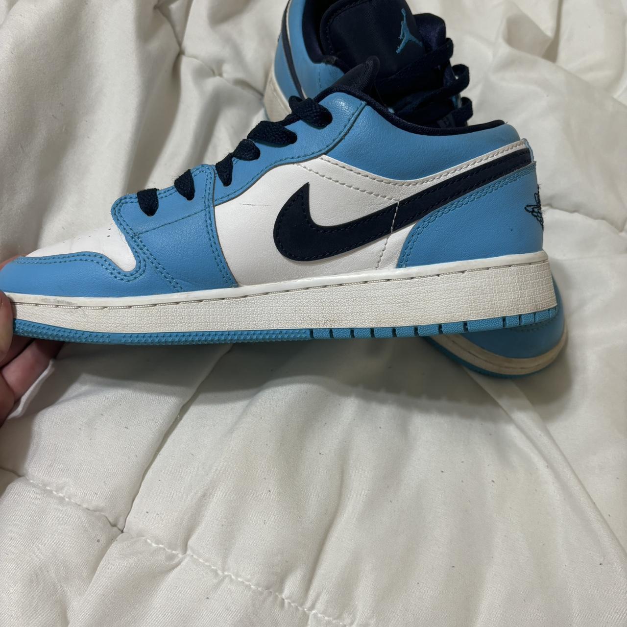 Nike Blue Jordans slightly creased - Depop