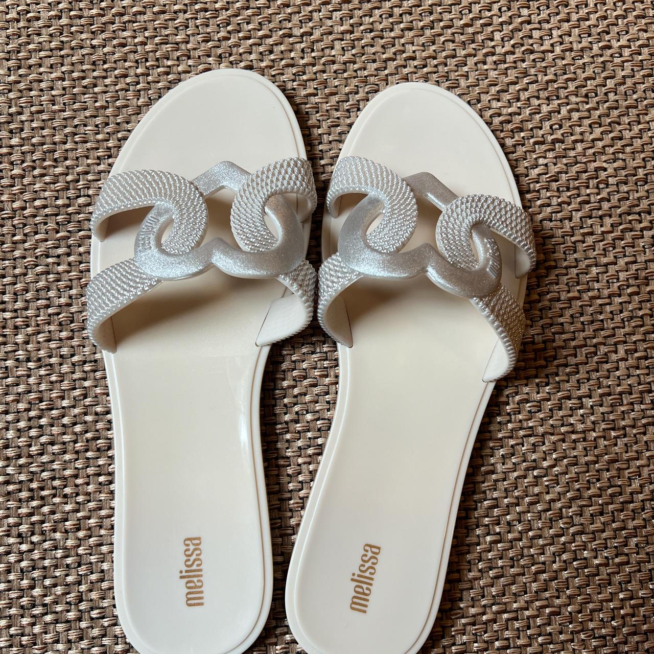 New Melissa soulmate slides, cream color - Depop