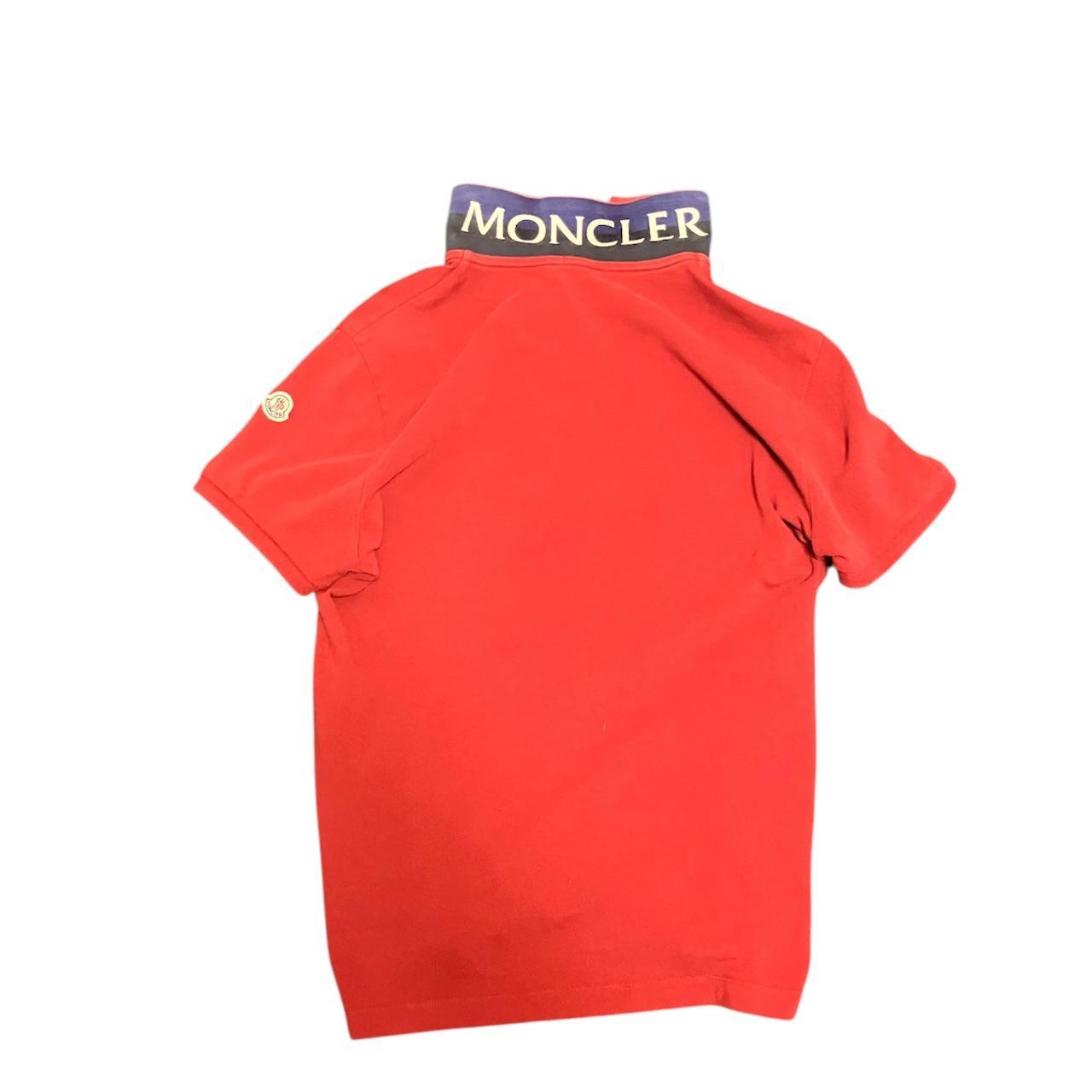 Moncler patch polo small red #Moncler #Designer... | Depop