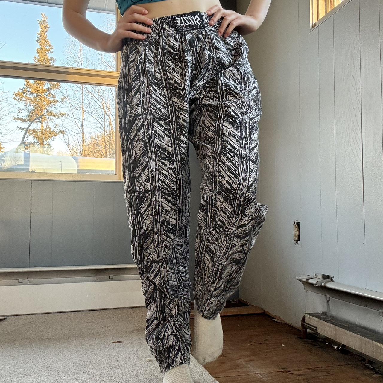 RARE Vintage 80s “parachute” pants, black and white... | Depop