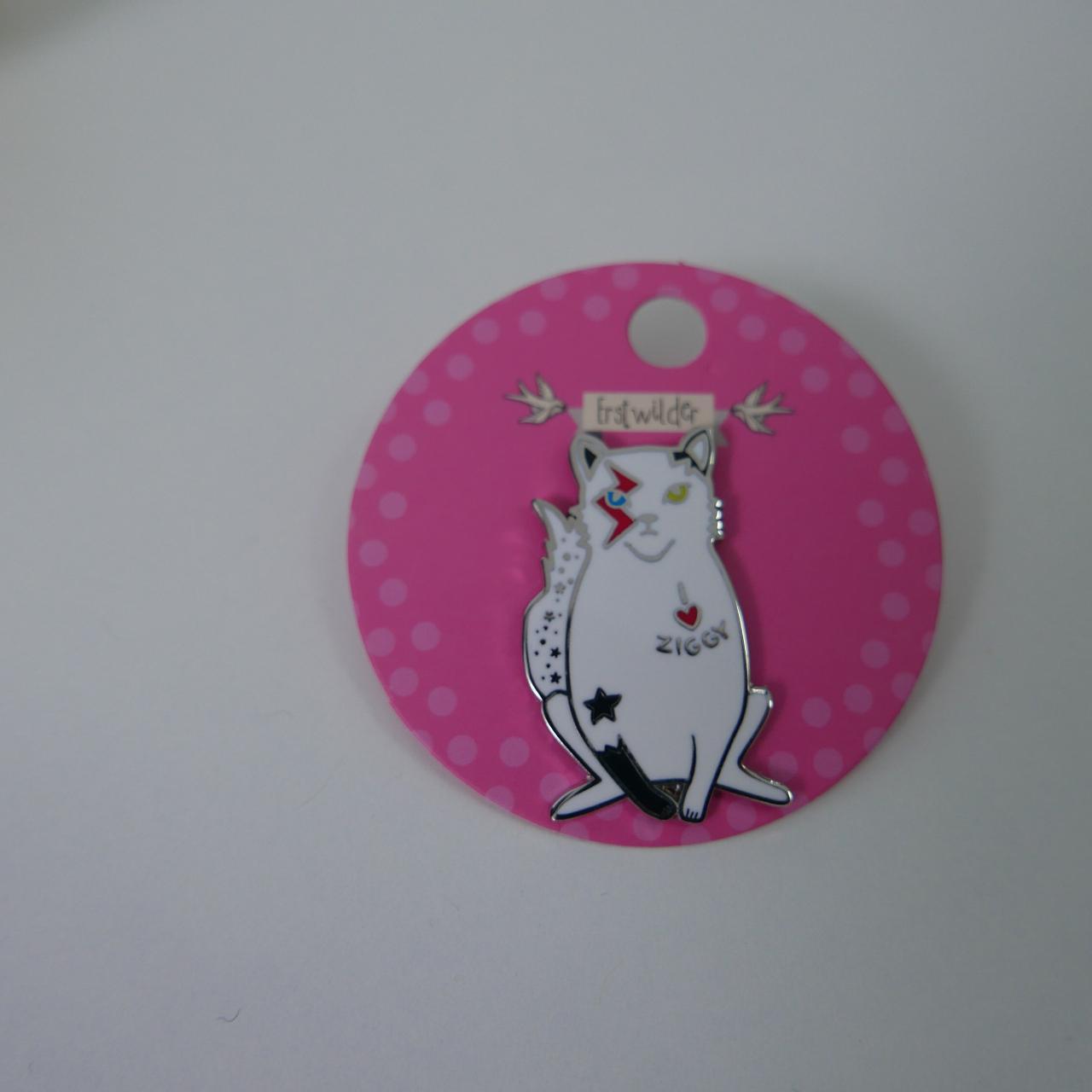 Erst Wilder Ziggy Stardust cat brooch. | Depop