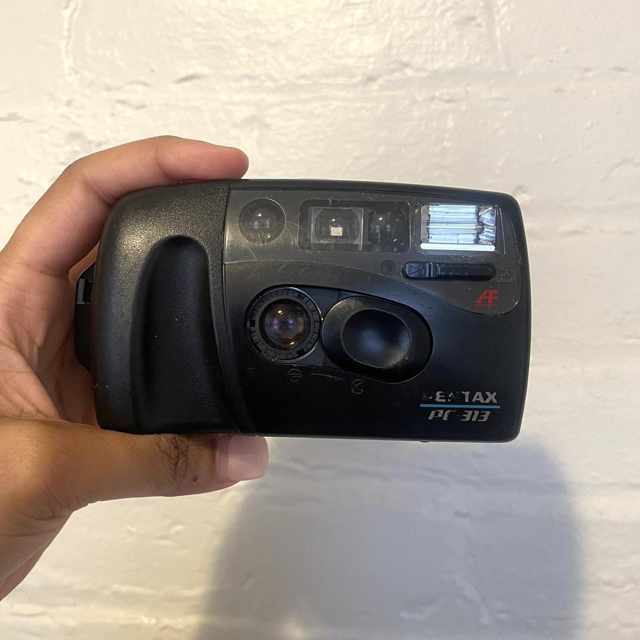 Black Pentax 313 35mm film camera with 38-105mm zoom... | Depop