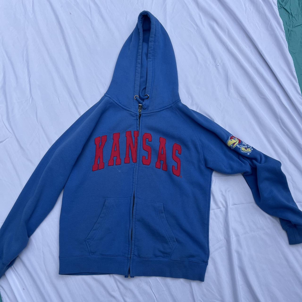 University of Kansas (KU) zip up jacket. Two very... - Depop