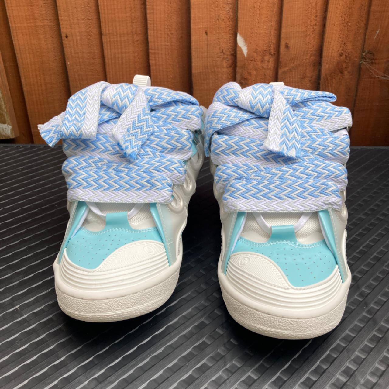 Lanvin Curb Baby Light blue sneakers Size 8/42 Worn... - Depop
