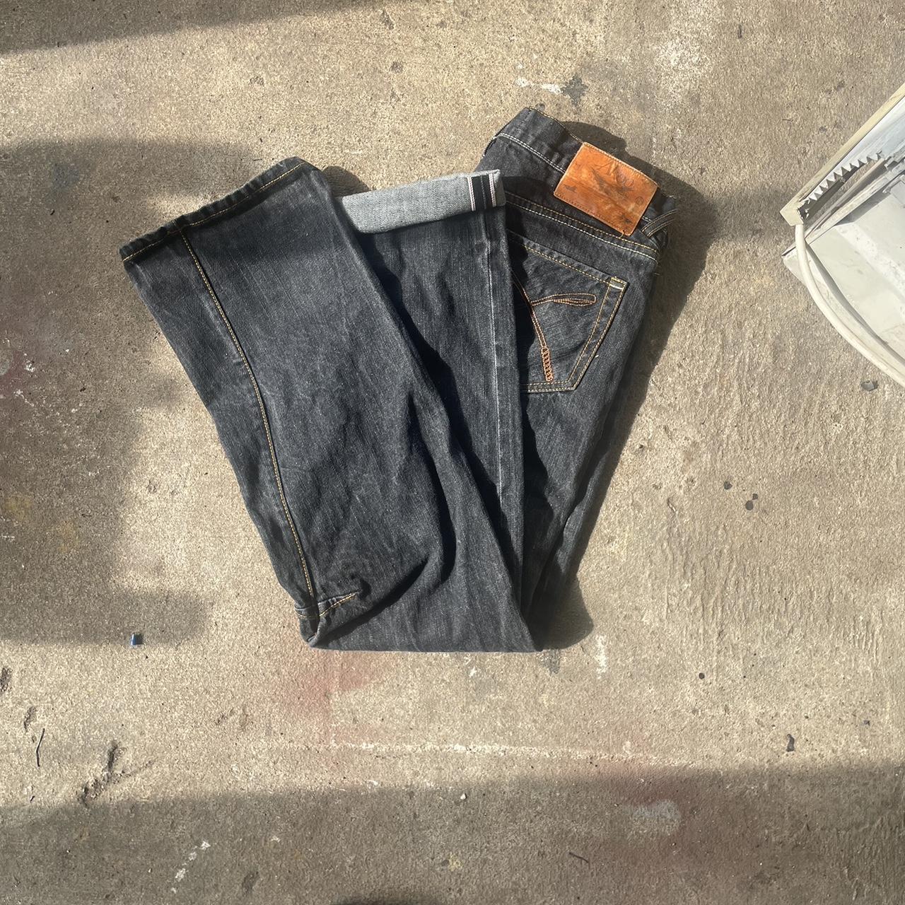 Vintage Akoo jeans black selvedge denim... | Depop