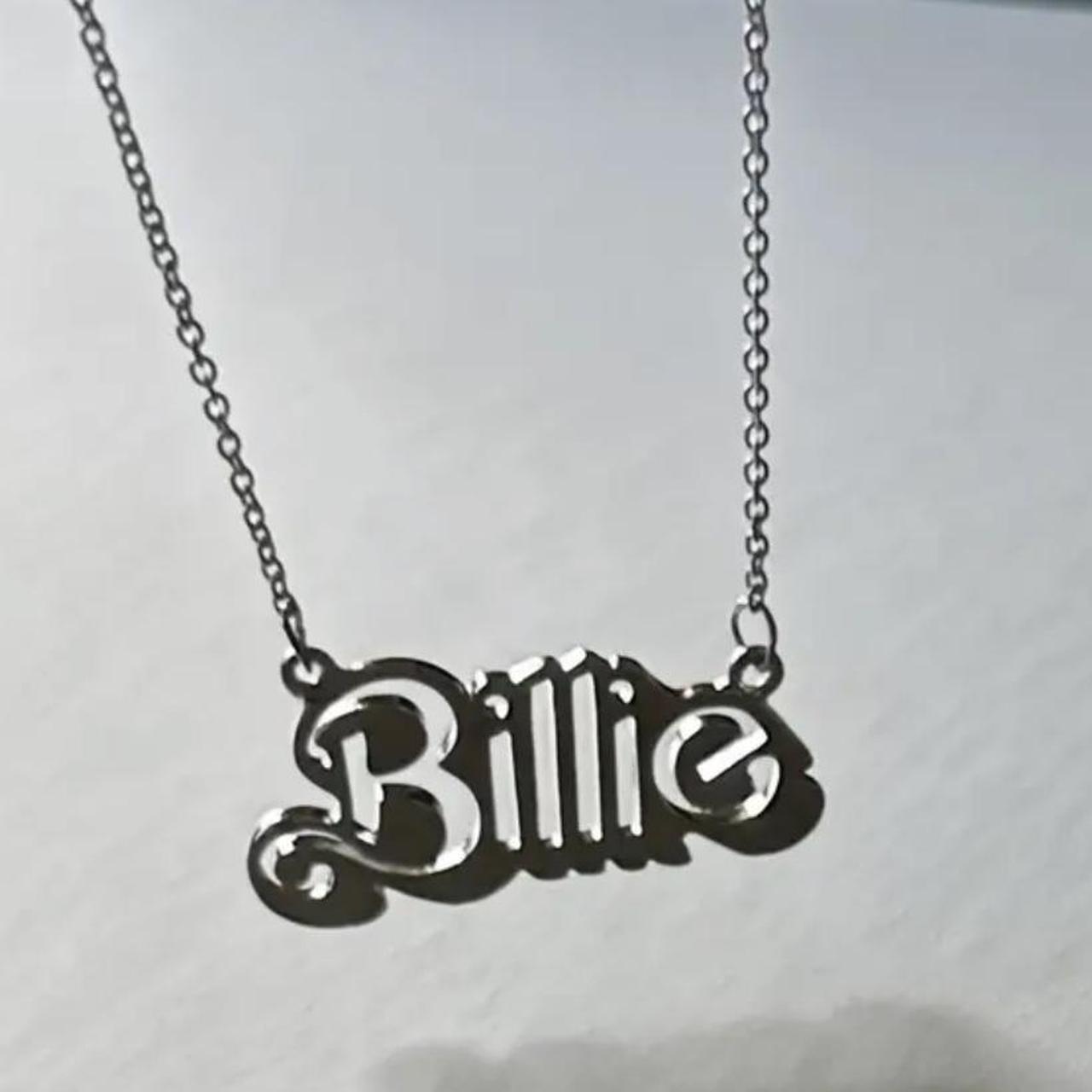 Billie Barbie silver necklace not official merch... - Depop