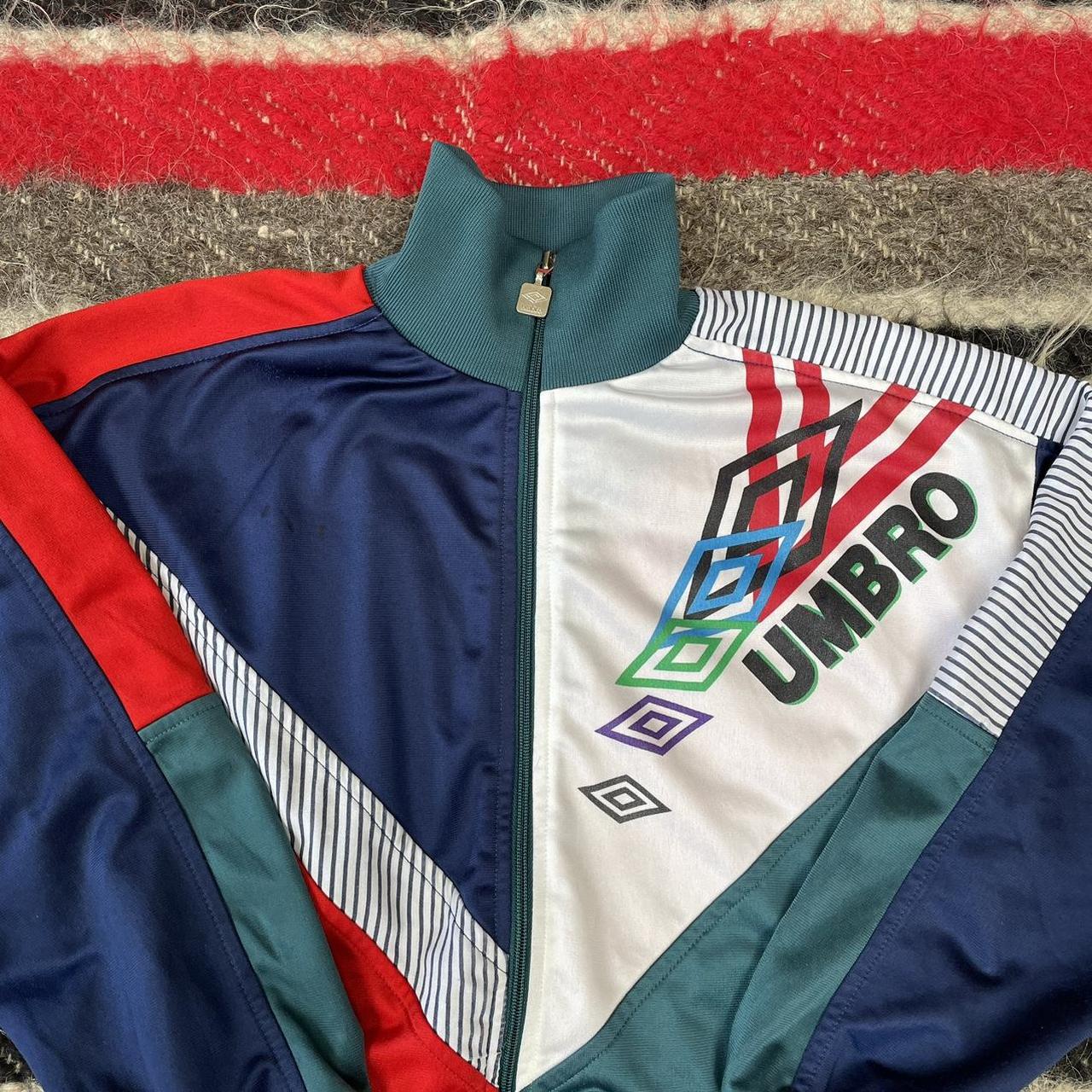 Navy 1990s Umbro Zip Up Jacket Size: Small Pit to... - Depop