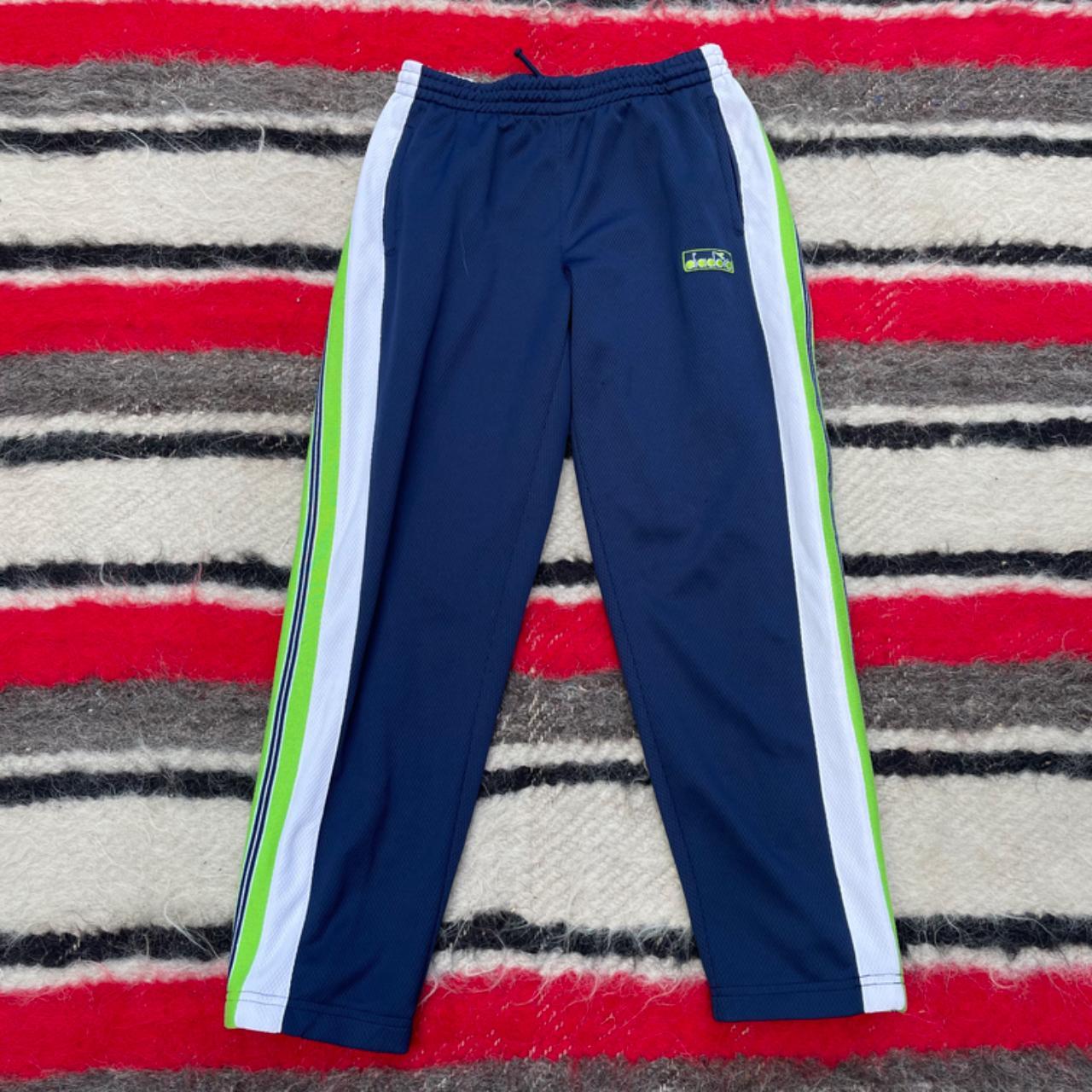 Navy Diadora Popper Pants Waist: 28” Length:... - Depop