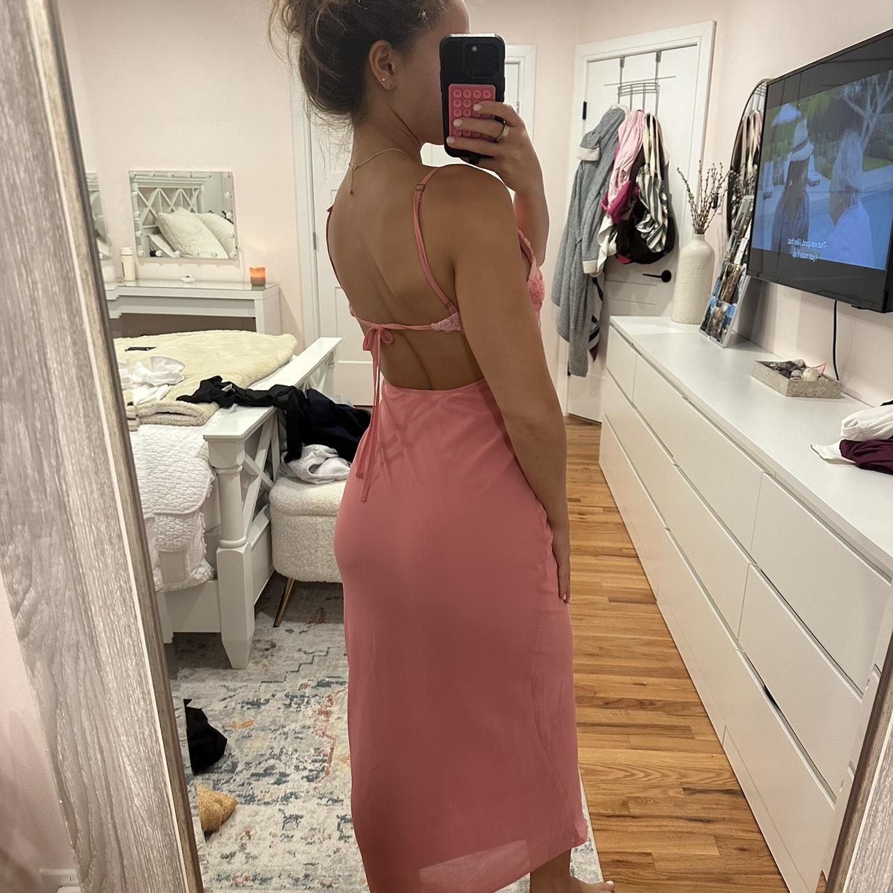 Target pink floral dress size XS - Depop