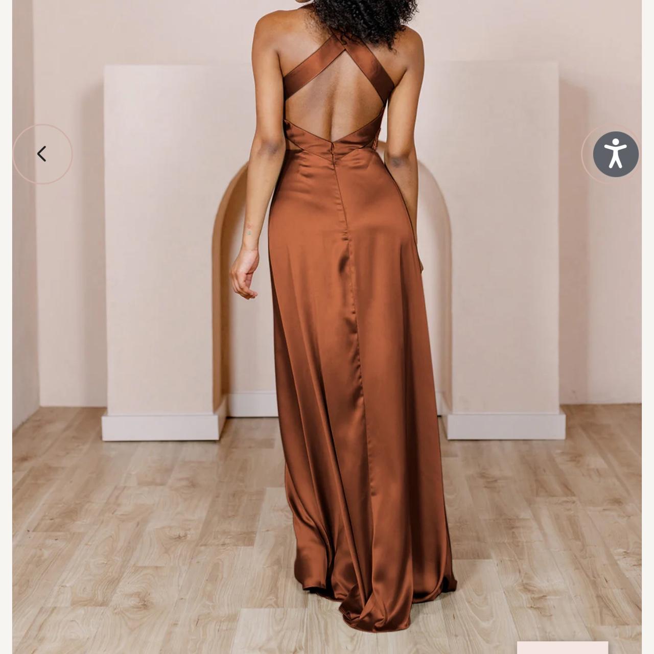 Revelry - Rust Color Bridesmaid/Formal Gown... - Depop