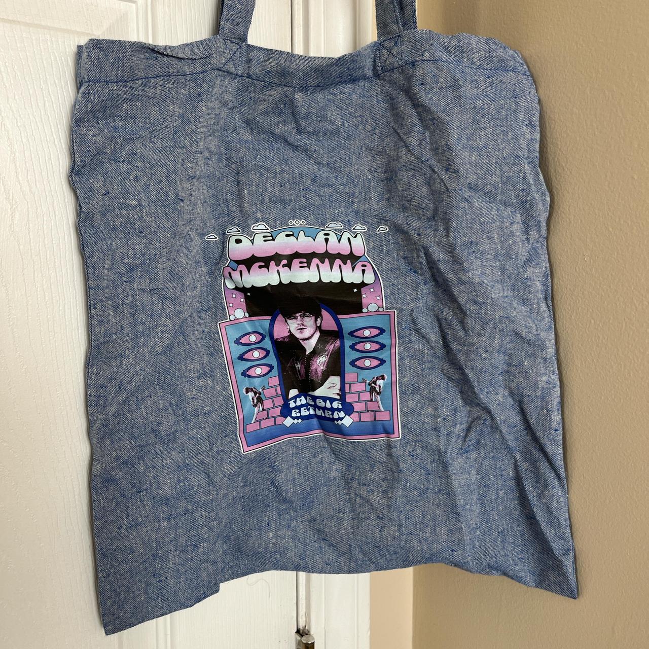 Blue denim-like wash Declan Mckenna tote bag from... - Depop