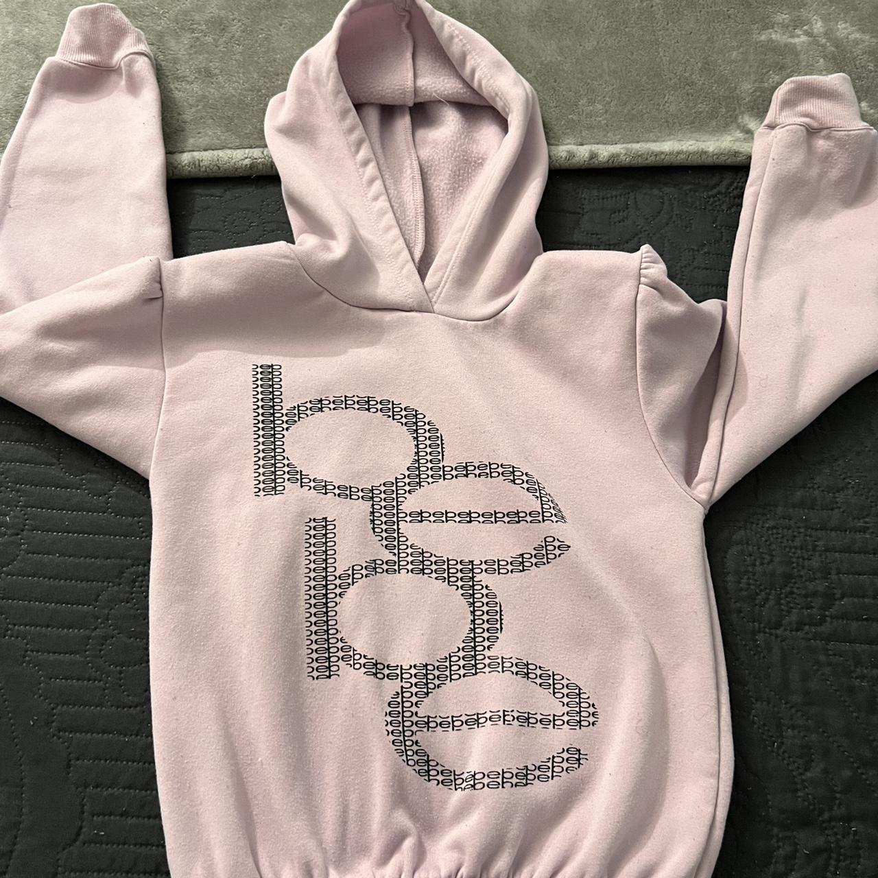 Pink Girls BeBe* [Sport] Logo Pullover Hoodie| Size:... - Depop