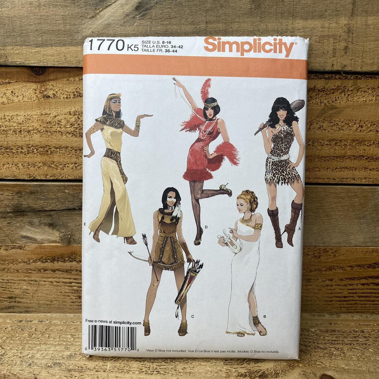 Simplicity 1770 Egyptian, Toga, Flapper Adult... - Depop