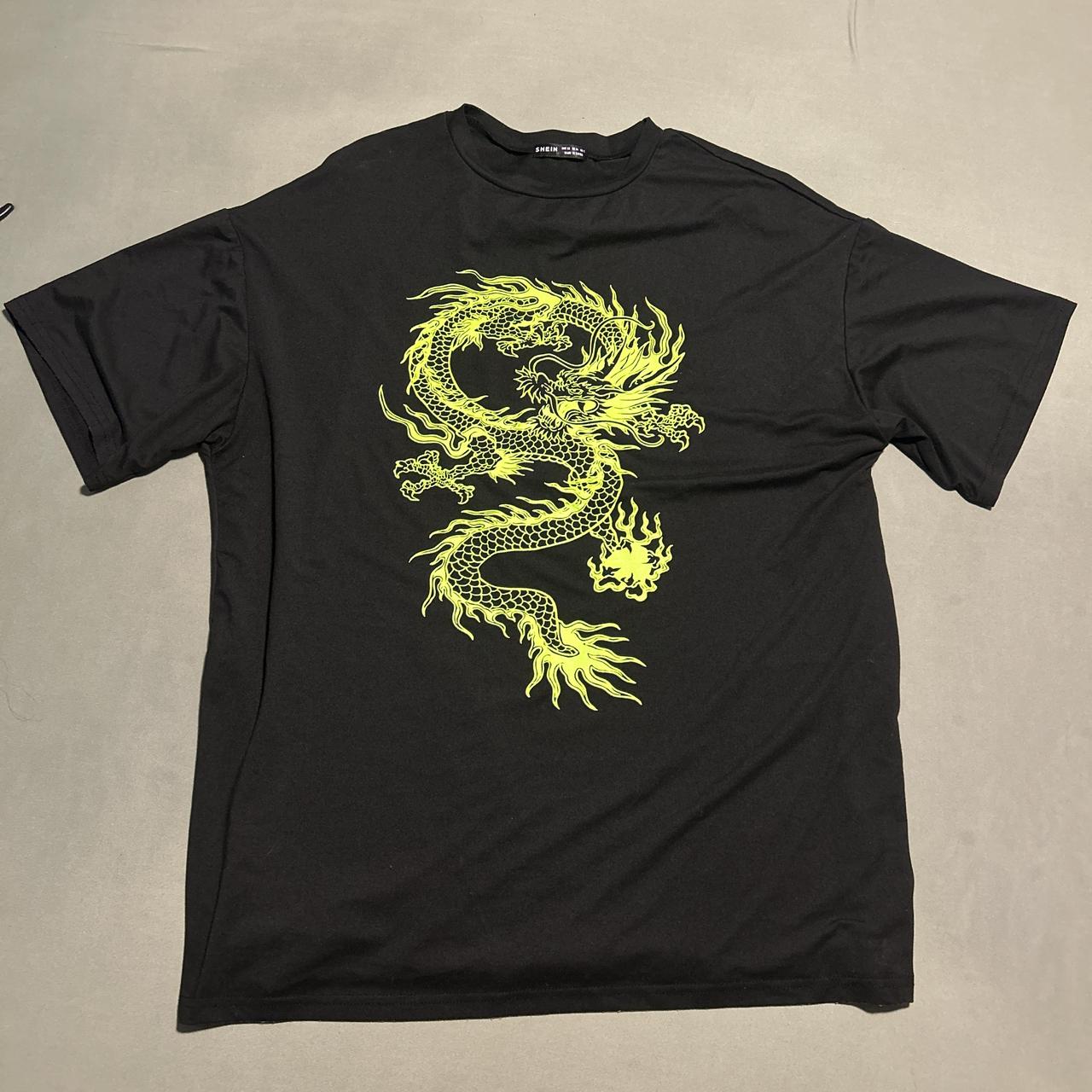 shein dragon t shirt marked as XS (??) but fits... | Depop
