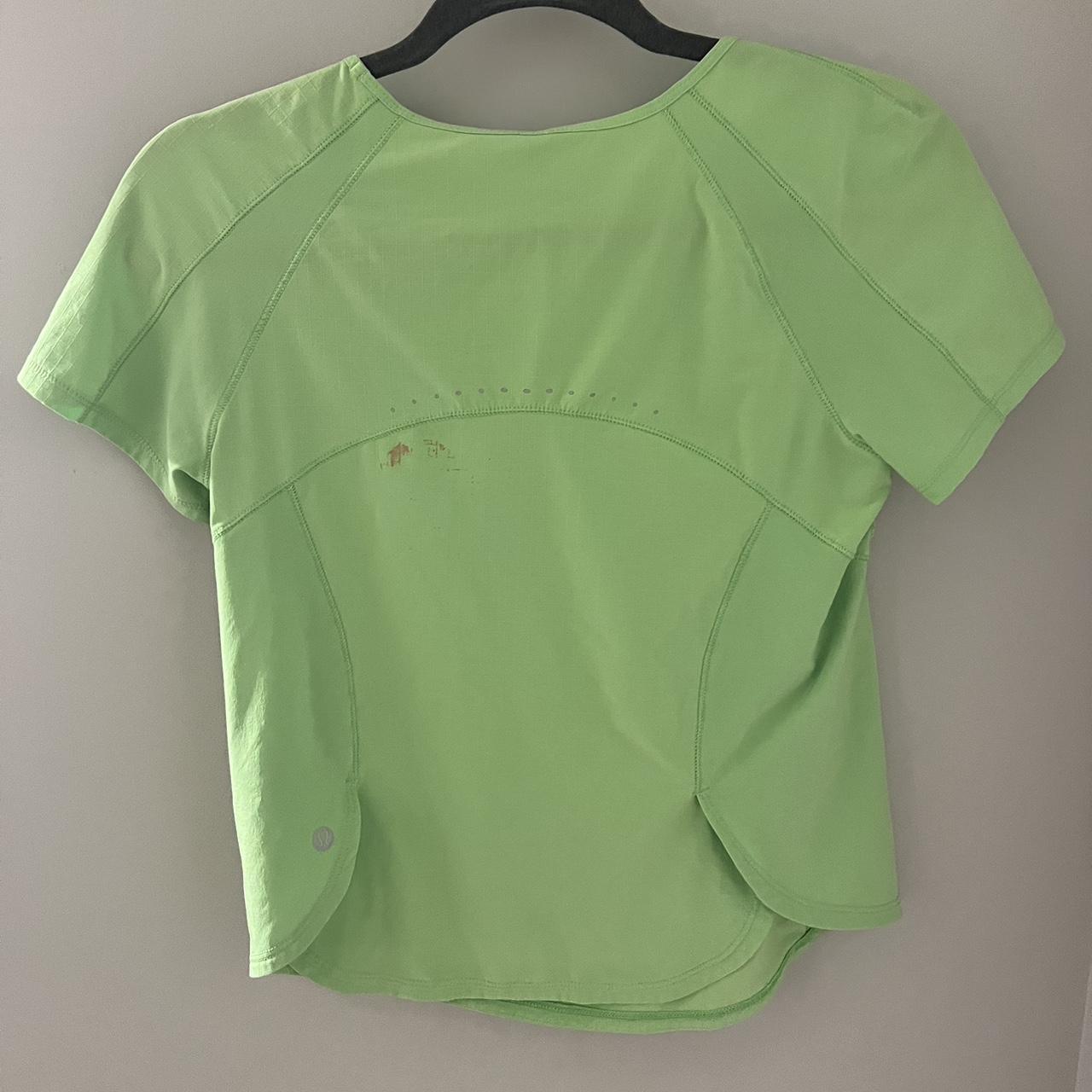lululemon neon green lightweight shirt size 2 ! worn... - Depop