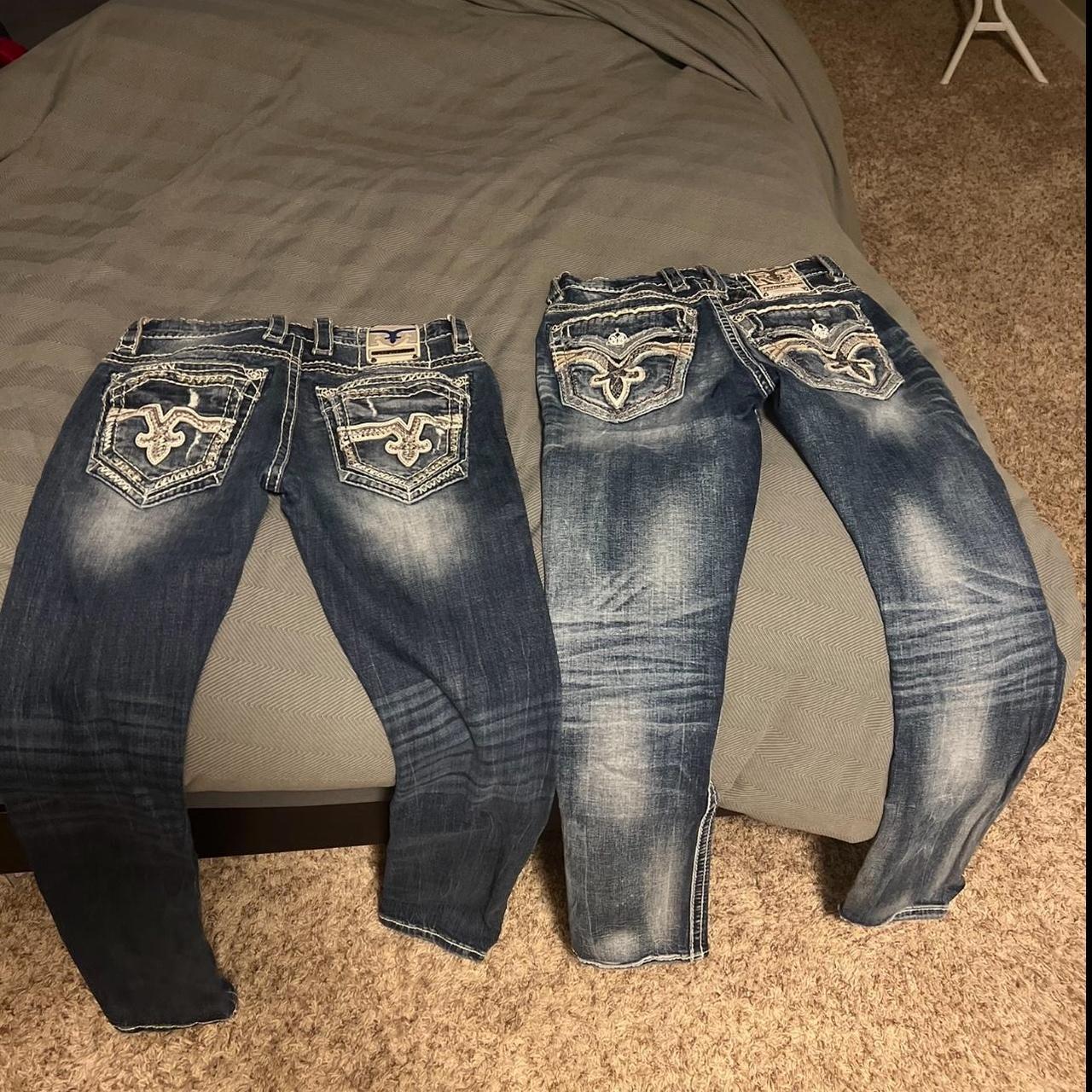 Ruff rider blue and navy jeans waist size 31 #y2k... - Depop