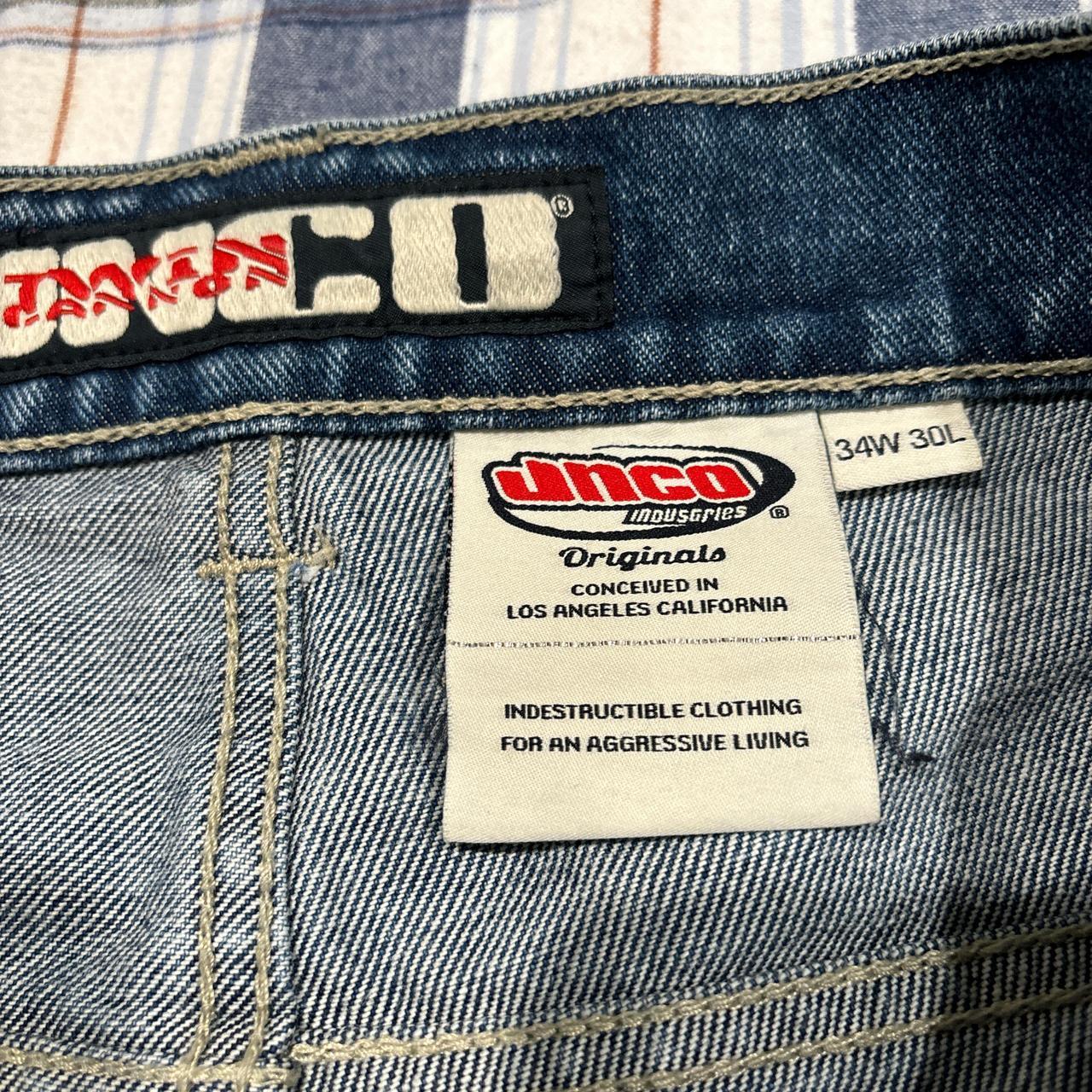 JNCO Men's Blue and Navy Jeans Brand new twin cannon... - Depop