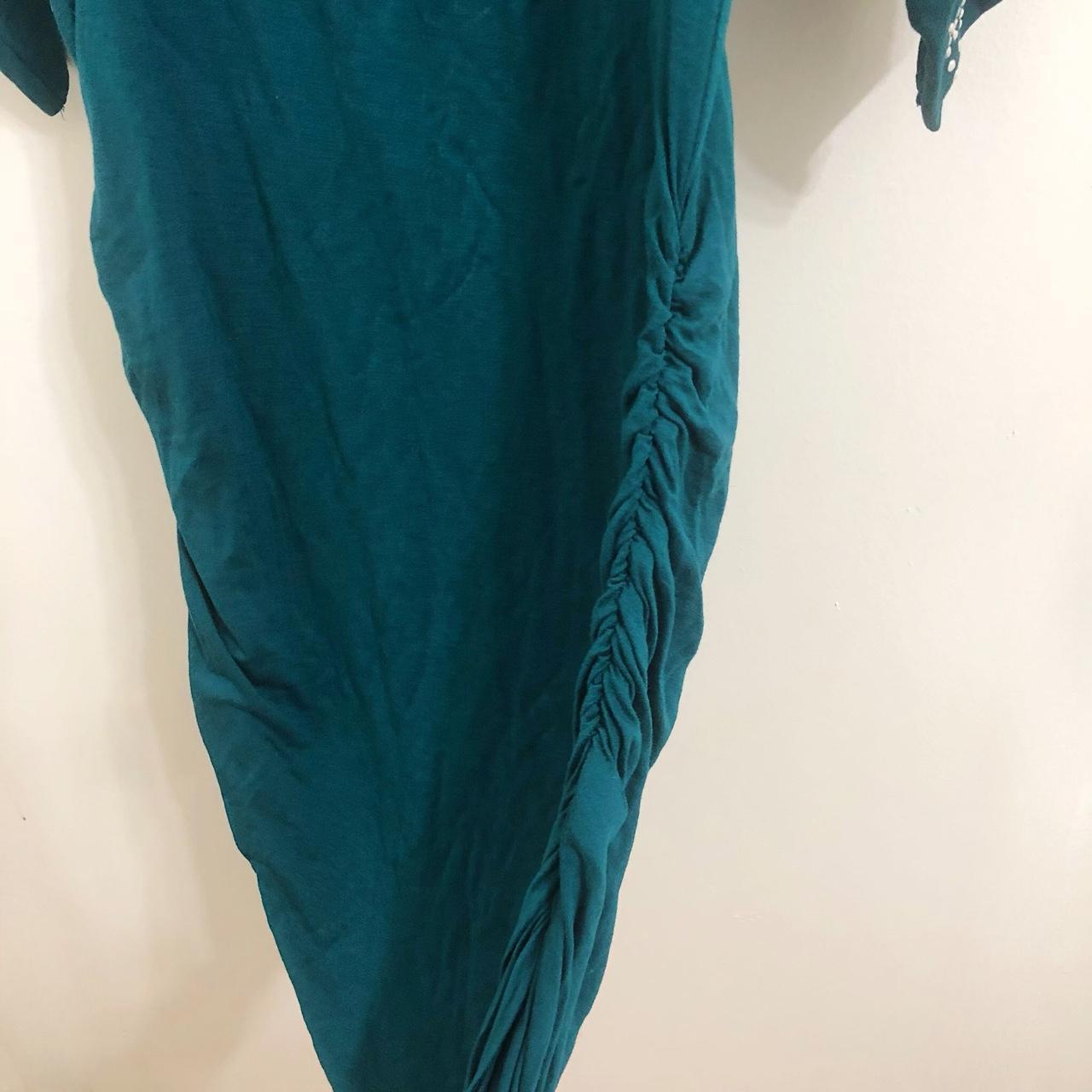 FOREVER FORMAL BLUE GREEN DRESS SIZE: MEDIUM... - Depop