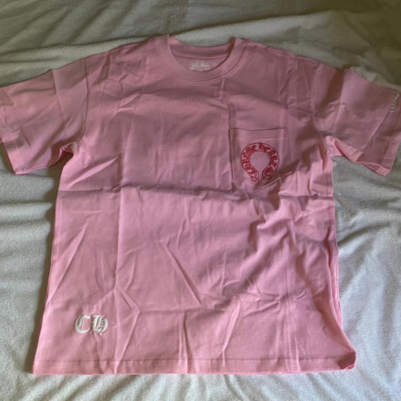 Chrome Hearts T-Shirt in Pink Brand New Medium... - Depop