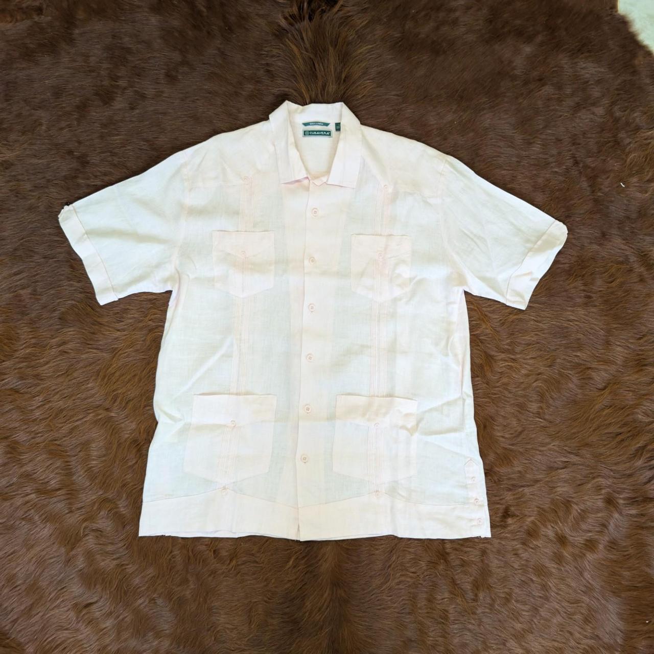 Cubavera premium 100% linen cuban guayabera style... - Depop