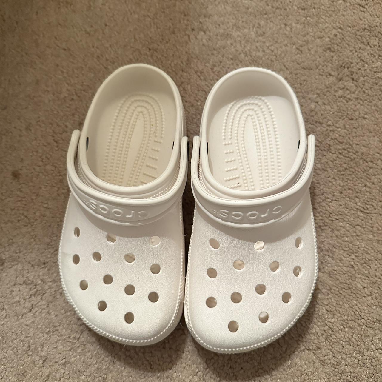 size 3 kids crocs, slightly used, really only... - Depop