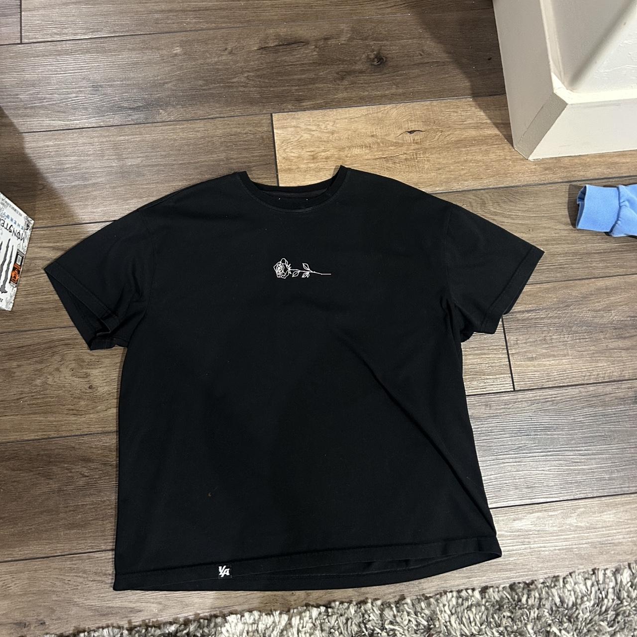 Black YoungLA rose shirt great for clubs, night... - Depop